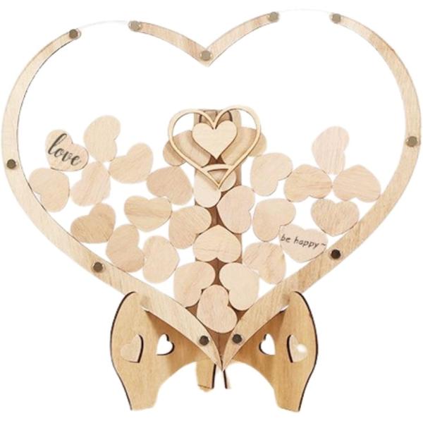 バリエーションコード : 2BUHFOO08W結婚式の特別な思い出を形に残す、ゲスト参加型のウェディングドロップス。ゲストが小さなハート型の木片にメッセージを書き、ハートフレームに落とすことで、永遠に思い出を刻めます。ウェルカムスペースを華...