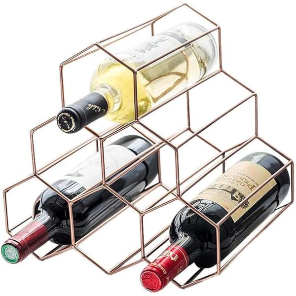 ワインを効率よく、お洒落に整理できるワインラックです。最大5本収納可能。　インテリアに最適。 お洒落にワインをディスプレイ。シンプルなので、どんな空間にも溶け込むデザインになっています。お店やご自宅にワインをお洒落にストックしておくことがで...