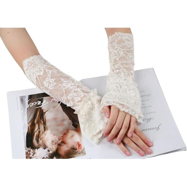 バリエーションコード : 2BUI32V956二重レイヤーフリルで立体感あるレースがつけ袖をドレス級に格上げ手首にぴったりフィットし卒業式や成人式の長時間着用でもずれにくいスマホ操作も快適。前撮りポーズの指先までキレイ見え左右ペア2枚セット...