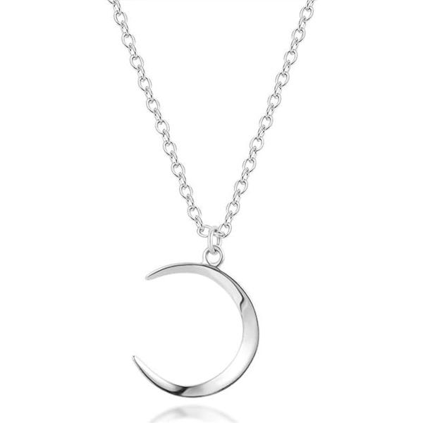 「デザイン」シンプルなワンポイント三日月モチーフネックレス / 優美な曲線を描く三日月モチーフが、首元にさりげない存在感をプラス。シンプルながら印象的なデザインで、日常のスタイルにロマンティックな雰囲気を添えてくれます。「サイズ/素材」ネッ...
