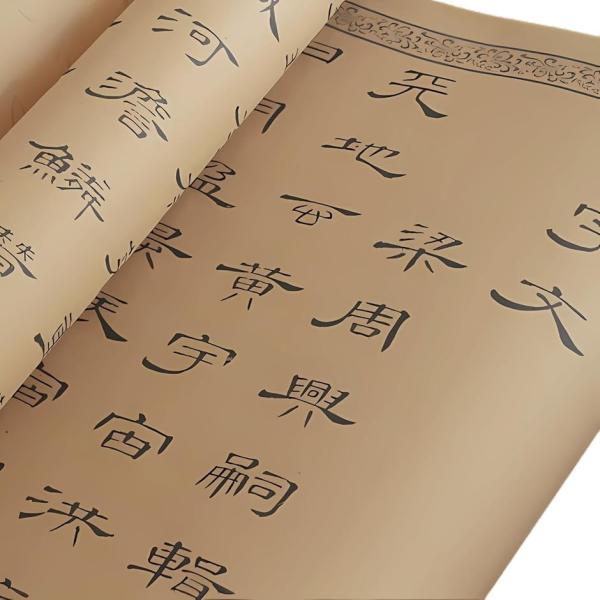バリエーションコード : 2BUJX59VNF「一字に古典を、一行に静けさを」 曹全碑の隷書体を再現したなぞり書き巻物は、書道に向き合う時間そのものを豊かにします。臨書用紙としての機能を極め、丁寧に再現された手本は、歴史的な名作を写す筆運び...