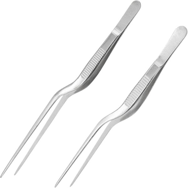 高品質ステンレス製 耐久性のあるステンレス素材で、変形や破損がしにくく、長く清潔に使えるピンセットです。便利な2サイズセット 16cmと20cmの2本セットで、調理や盛り付け、BBQなど用途に合わせて使い分けられます。滑りにくい鋸歯（きょし...
