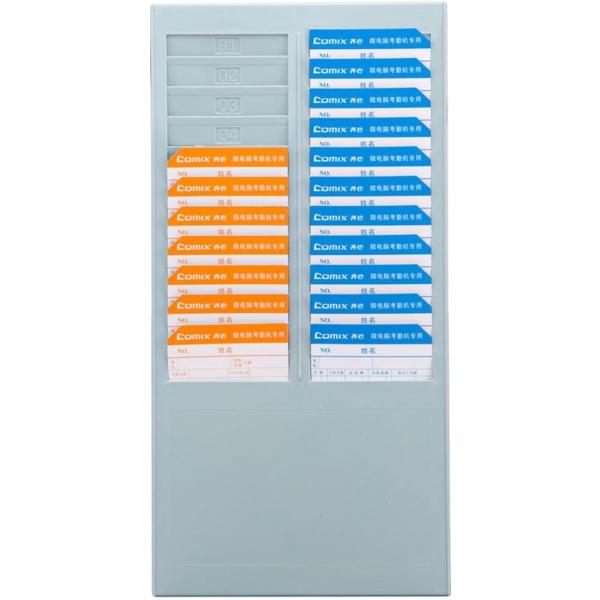 「効率的な勤怠管理」このタイムカードラックは、最大24人分のタイムカードを整理整頓できるため、オフィスや工場での勤怠管理がスムーズに行えます。これにより、出退勤の記録が一目で確認でき、管理業務の効率が大幅に向上します。「簡単インストール」取...