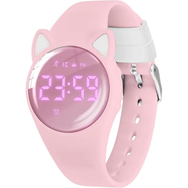 バリエーションコード : 2BURDLOJV4「子供用スポーツウォッチ」：子供用ミニスマートウォッチは、携帯電話に接続する必要もなく、アプリをダウンロードする必要もなく、スマートウォッチと同じ歩数計、歩行距離、カロリー、秒計を楽しむことがで...