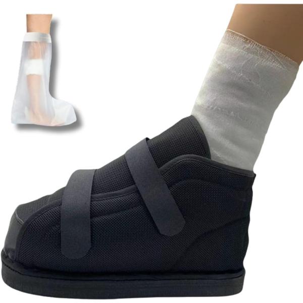 バリエーションコード : 2BURLT51O6「つま先ケアと歩行サポートで、術後も安心快適」つま先と踵の圧力を軽減する設計で、ギプスやシーネ使用時の負担を低減。ラウンド型ソールで歩きやすく、術後の歩行リハビリをしっかりサポート。「テープで簡...