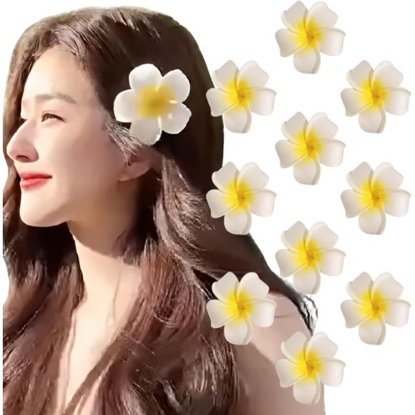 バリエーションコード : 2BURO2FU8U「プルメリア 造花 ヘアクリップで華やかな印象に」 5秒で南国風の雰囲気を演出。鮮やかな色合いで顔まわりを一気にハワイアンな雰囲気を演出。写真映えも抜群です。「髪飾り フラダンス 衣装に映えるア...