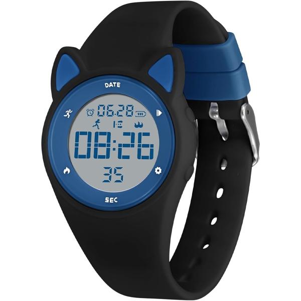 バリエーションコード : 2BURQNSWKX「子供用スポーツウォッチ」：子供用ミニスマートウォッチは、携帯電話に接続する必要もなく、アプリをダウンロードする必要もなく、スマートウォッチと同じ歩数計、歩行距離、カロリー、秒計を楽しむことがで...