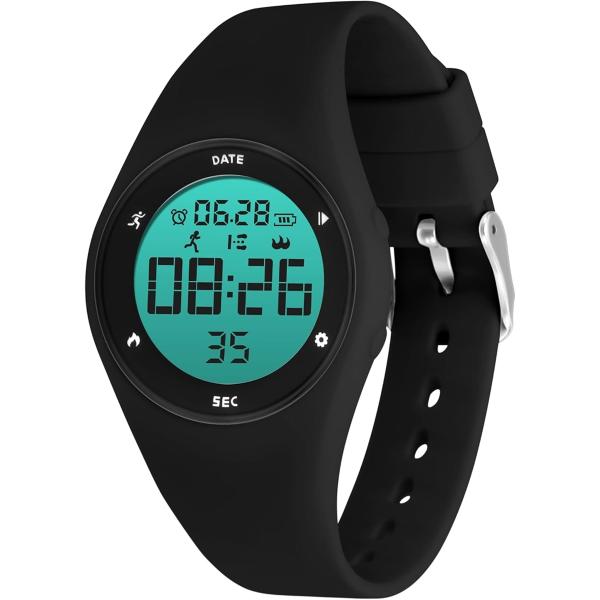 バリエーションコード : 2BURQNSWKX「子供用スポーツウォッチ」：子供用ミニスマートウォッチは、携帯電話に接続する必要もなく、アプリをダウンロードする必要もなく、スマートウォッチと同じ歩数計、歩行距離、カロリー、秒計を楽しむことがで...