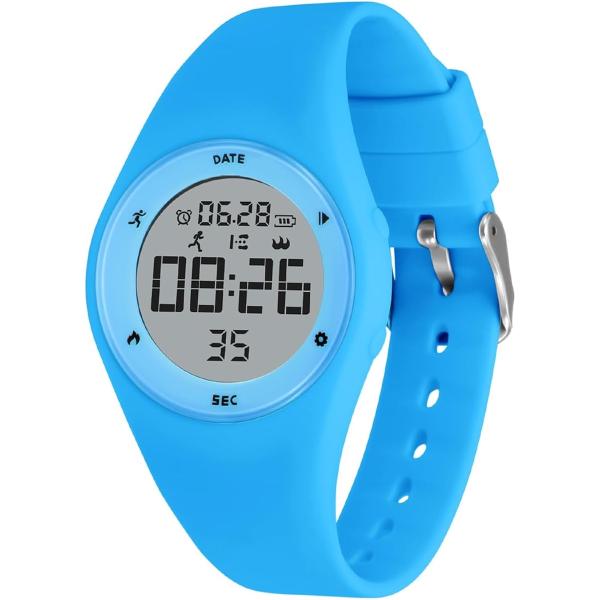 バリエーションコード : 2BURQNSWKX「子供用スポーツウォッチ」：子供用ミニスマートウォッチは、携帯電話に接続する必要もなく、アプリをダウンロードする必要もなく、スマートウォッチと同じ歩数計、歩行距離、カロリー、秒計を楽しむことがで...