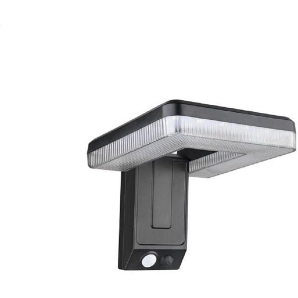 「折りたたみ式デザイン・多機能照明」 120°調整可能な折りたたみ式ソーラーーパネル付き。収納時はコンコンパクトな屋外用小夜灯として使用可能。人感センサーと連動し、設置場所に応じて3段階モード切替が可能：(1)動体感知で30秒高輝度点灯（人...