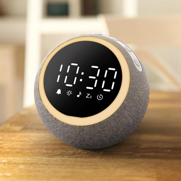バリエーションコード : 2BU4O4JT3U「目覚めの良い朝を迎え」ホワイトノイズマシンSM-01は7種類のアラーム音が用意され、自分の好みでアラーム音と音量をDIYできる目覚まし時計です。アラームが鳴る時、最初の10秒間、アラーム音量が...