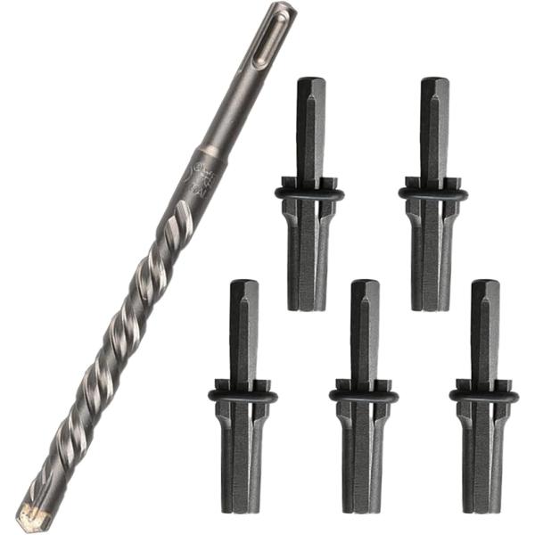 バリエーションコード : 2BUS8YODCJ「即作業」セリ矢16 mmとSDSプラス4枚刃ドリル、充電式ハンマードリルに取り付けるだけで簡単に石を割れます「高効率」タングステン合金刃だから丈夫。くさびを打ち込めば庭石・岩を解体できるストー...