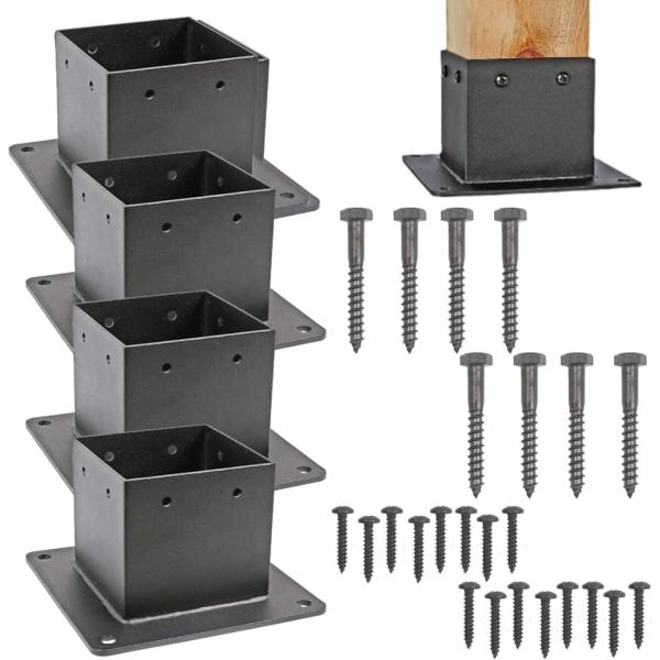 バリエーションコード : 2BUWJKQQFW「安定感抜群の固定力」 90mm角の木材支柱をしっかりとホールドし、台風や強風にも負けない安定感を提供します。地面に直接埋め込むよりも腐食しにくく、木材の寿命を延ばします。「DIY作業が格段にラ...