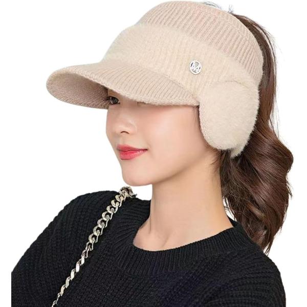 バリエーションコード : 2BUWUR9FFD「暖かくおしゃれなデザイン」 ふわふわの耳あて付きニットサンバイザーは、見た目のかわいらしさだけでなく、防寒・保温性にも優れています。寒い季節のおしゃれなマストアイテムです。「紫外線対策にも」 ...