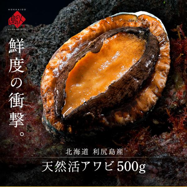 ◆ 商品内容北海道 利尻島産 天然活アワビ 計500g(5個前後入り)◆ 産地北海道 利尻島◆ 量の目安計500g(5個前後入り)◆ 賞味期限冷蔵保存で約3日程度◆ アレルゲン：あわび◆ 熨斗・包装対応不可◆ 同梱全商品対応不可