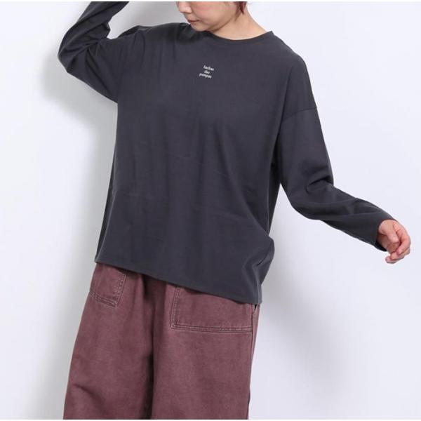 ---------------------------------------------nouvelles du paradis トロワ天竺 プレーンロンT ロゴ通常よりも詰めて編むことにより、さらりとクリアな表面感に仕上げたオリジナル素...