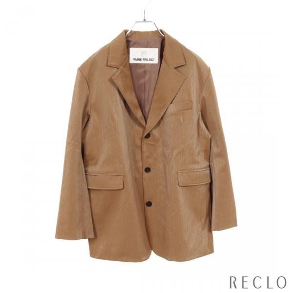 【商品番号】1006142【ブランド】PRANK PROJECT【商品名】PRANK PROJECT プランクプロジェクト Multi Fabric Faux Leather Jacket レザージャケット フェイクレザー ブラウン【中古】...