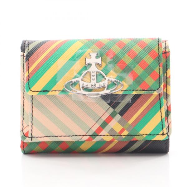 【商品番号】2101219220338【ブランド】Vivienne Westwood【商品名】ヴィヴィアンウエストウッド Vivienne Westwood SAFF PRINT SMALL FLAP PURSE オーブ 三つ折り財布 財布...