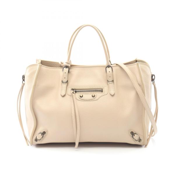 【商品番号】2101219373546【ブランド】BALENCIAGA【商品名】バレンシアガ BALENCIAGA PAPIER A6 ZIP AROUND ペーパー ハンドバッグ バッグ レザー ベージュ系 370926 【中古】【査定結...