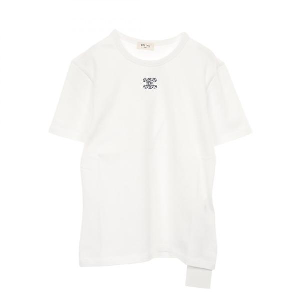 【商品番号】2101219645339【ブランド】CELINE【商品名】セリーヌ CELINE トリオンフ 半袖Tシャツ 衣料品 トップス コットン ホワイト系 RX0IX140701MAL 【査定結果】N【型番】RX0IX140701MA...
