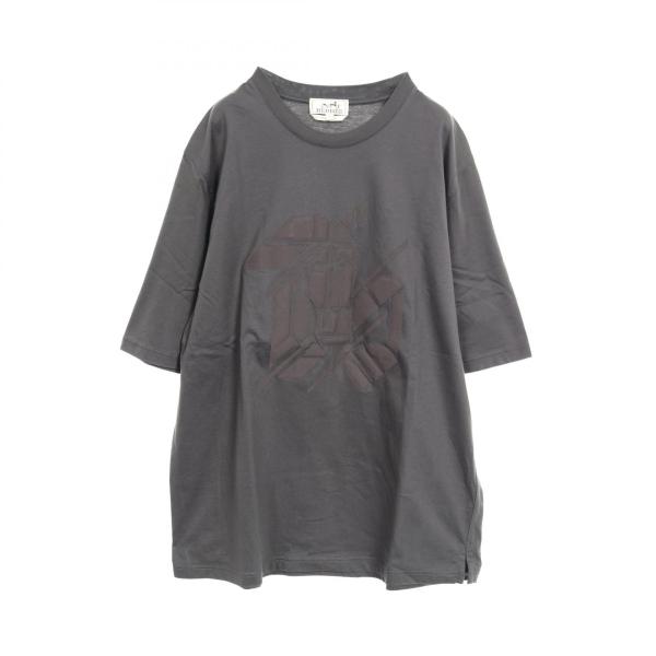 【商品番号】2107601085936【ブランド】HERMES【商品名】エルメス HERMES Chevaux en Symetrie 3D カットソー 衣料品 トップス コットン グレー系 【中古】【査定結果】A【型番】-【サイズ】表記サ...