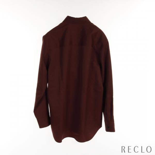 ジルサンダー JIL SANDER シャツ ウール ダークブラウン ジルサンダー JIL SANDER シャツ ウール ダークブラウン