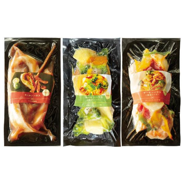【発売日：2026年06月01日】鮭の中でも貴重な「ハラス」部位を骨取り処理。フライパンで焼くだけの簡単調理でお届けする御中元ギフト。和洋3種のソース（もろみ醤油・ガーリック・香味バター）で食べ比べが楽しめる、贅沢な逸品。セット内容】骨取サ...
