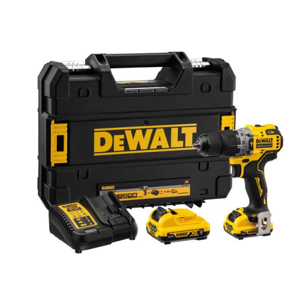 【発売日：2025年01月27日】DEWALT デウォルト 10.8Vコードレスシリーズ XR Li-lon ブラシレス振動ドリルドライバー 2.0Ahバッテリー×2個・充電器・TSTAKキットボックス付 DCD706D2-JP 【商品説明...