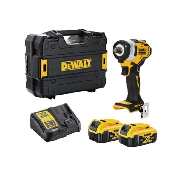 【発売日：2025年01月27日】DEWALT デウォルト 18Vコードレスシリーズ XR Li-lon コンパクトヘッドブラシレス・インパクトレンチ 5.0Ahバッテリー×2個・充電器・TSTAKキットボックス付 DCF911P2T-JP...