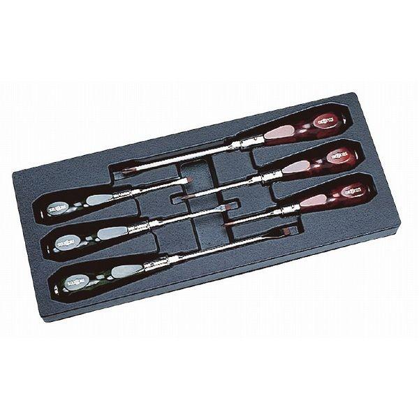 【発売日：2018年06月26日】【商品詳細】●樹脂トレイ（W445×D185×H35）付。●木柄タイプ●グリップは流線形状で今までにない美しく独創的なフォルムです。●先端はマグネット付きです。●クロスは赤系色、マイナスは緑系色に仕上げてい...