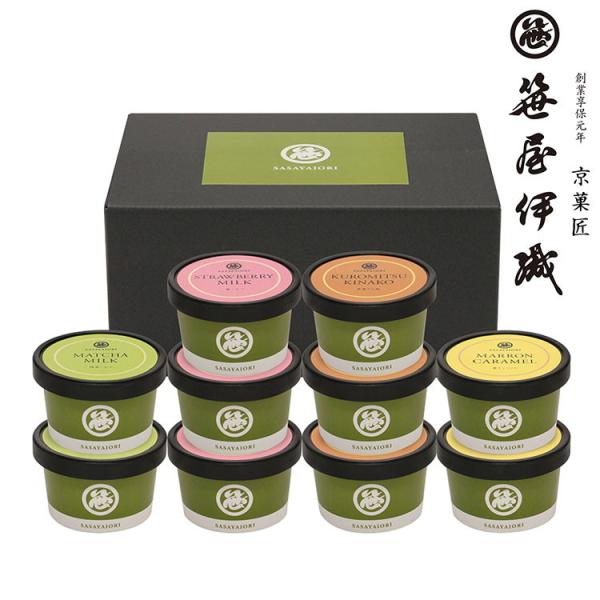 【発売日：2025年06月19日】【商品詳細】京都の移ろいゆく四季をイメージしたアイスです。苺を楽しむ春、緑が濃くなり抹茶の爽やかさが嬉しい夏、秋の味覚の代表格の栗、厳しい冬の寒さの中での暖かさをイメージしたとろりとした黒蜜。春夏秋冬をイメ...