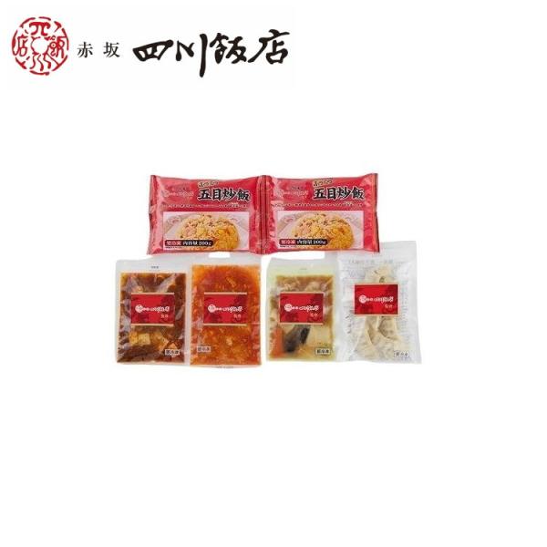 【発売日：2024年12月19日】【商品詳細】中華料理の名店「赤坂四川飯店」監修のこだわり本格中華料理セットです。保存方法:冷凍商品区分:食品内容量:乾焼蝦仁（エビチリソース）150g、四川麻婆豆腐150g、餃子120g(6個入)、ふっくら...