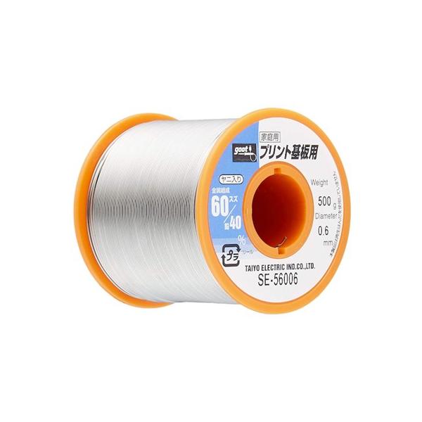 【発売日：2024年04月22日】特長●エンジニアの厳しい要求に応える高純度リール巻きはんだです。仕様●線径(mm)：φ0.6●鉛フリーはんだ対応：非対応●リール巻き鉛入りはんだ(ヤニ入り)スズ(%)：60原産国（名称）：日本