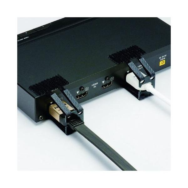 【発売日：2023年09月13日】【商品スペック】特長●不意のケーブル抜けを未然に防ぎます。●工具不要で簡単に取り付け可能です。●HDMIプラグが誤って抜けるのを防止します。●HDMIホールドロックは、プラグを押えるマジックフッカー（樹脂）...