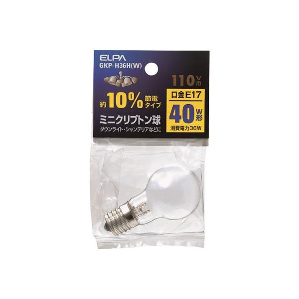 【発売日：2024年04月24日】特長●アルゴンガスよりも熱伝導率の低いクリプトンガスの封入で長寿命を実現した電球です。仕様●全長(mm)：67●消費電力(W)：36●口金：E17●定格寿命(時間)：約2000●色：ホワイト●電圧(V)：1...