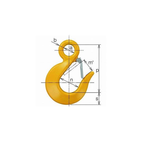 【発売日：2023年05月23日】【商品スペック】■特長■用途・安全レバー付、吊り荷側用フック。■仕様・基本使用荷重(t)：1.1・チェーン線径(mm)：6・適合チェーン線径(mm)：6・寸法(mm)a：23.0・寸法(mm)b：11.0・...