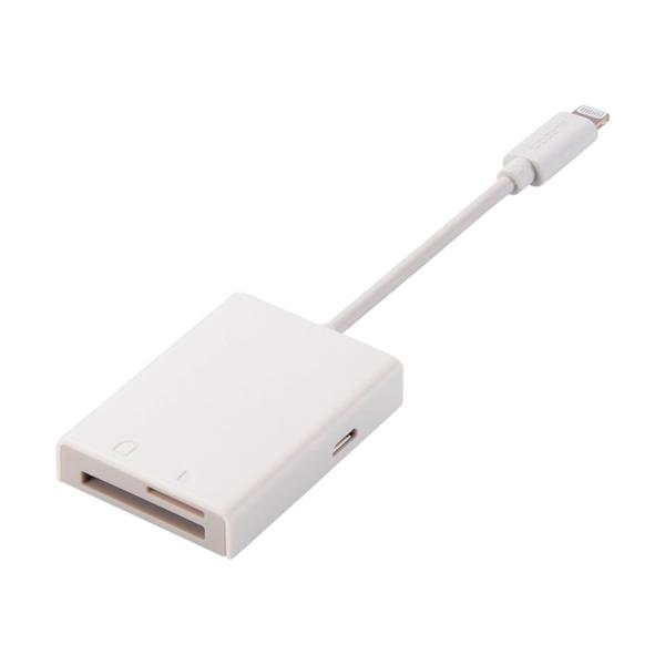【発売日：2025年05月22日】特長●パソコンを使わずに、iPhone・iPadとSDカードまたはmicroSDカード間で、写真や音楽、動画などのデータのやり取りが直接できる、Lightningコネクタを搭載したカードリーダーです。仕様●...