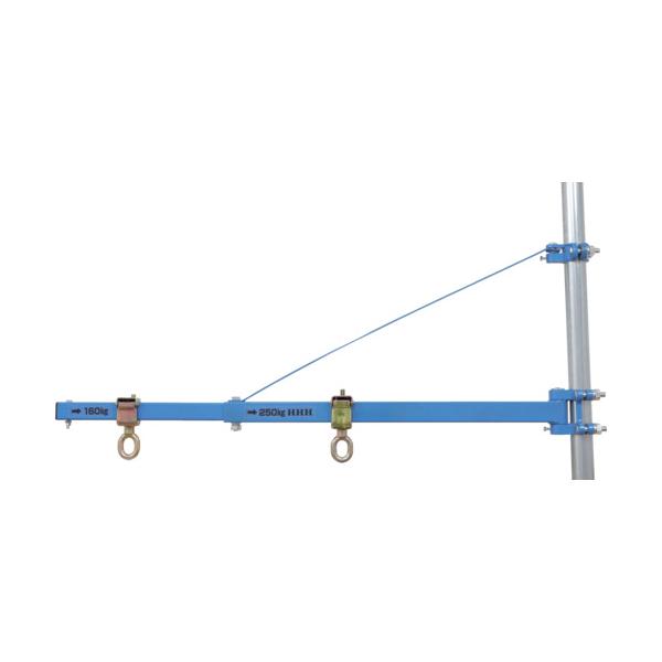 【発売日：2025年05月22日】特長●小型軽量ですので一人で取り付けることができます。●パイプハンガー2個付です。●吊り下げ位置を調整できます。用途●ウインチ、ホイスト、滑車等の吊り下げ。仕様●定格荷重(t)：0.16(1m)、0.25(...