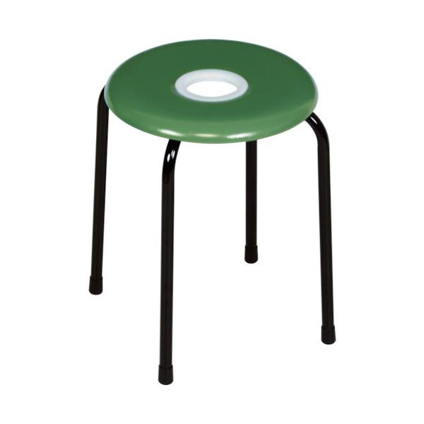 【発売日：2023年11月13日】【商品スペック】特長●スタッキングが可能です。(5脚まで)●しっかりとした骨組みの円座スツールとしてご使用いただけます。用途仕様●張地：合成皮革●色：グリーン●脚色：ブラック●座幅(mm)：320●座高(m...