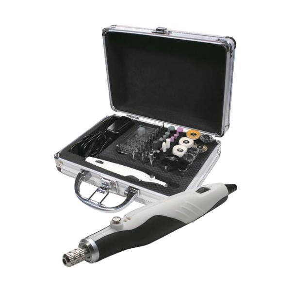 【発売日：2025年05月28日】特長●様々な用途で使える85ピースの先端工具がセットになったミニルーターです。用途●ガラス、金属等の文字彫刻や、サビ落とし等に仕様●電源(V)：AC100●使用電源（V）：AC100●チャック能力（mm）：...