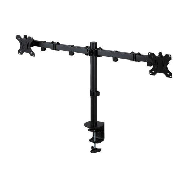 【発売日：2025年05月28日】特長●モニター下のスペースを有効活用してデスクの上を広く使うことができます。●モニターを2台設置できるダブルアームタイプです。●VESA規格(75×75mm、100×100mm)に準拠したモニターに対応して...