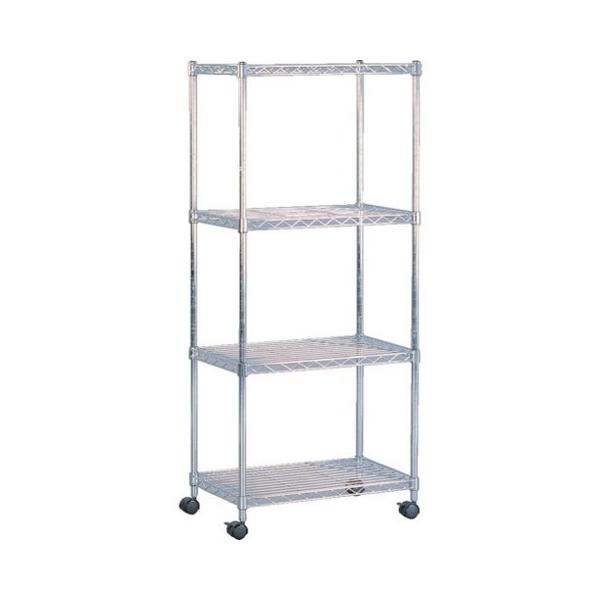 【発売日：2022年06月20日】【商品詳細】●クロームメッキ仕上げのラックです。●クギやネジを使わずに簡単に組み立てることができます。●棚の高さは自由に変えることができます。●移動に便利なキャスター付きです。●棚の高さは25mmピッチで変...