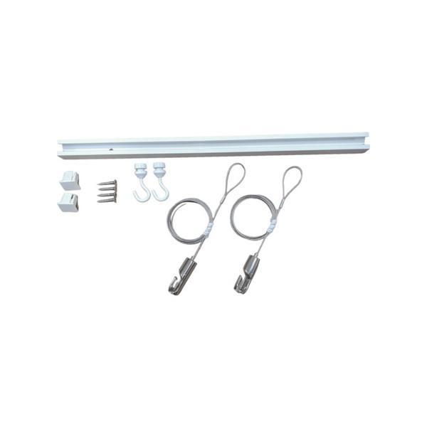 【発売日：2023年12月13日】【商品スペック】特長●必要なパーツがすべてセットになった商品です。●額吊レールを使用することにより壁面を傷つけることなく、手軽に左右自由な位置に絵、写真、鏡を吊り下げることができます。●自在を使用することに...