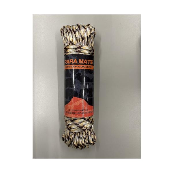 【発売日：2025年07月28日】●発色の良いパラシュートコード（パラコード）を編み込んで仕上げています。●ペットのリードやブレスレットを編んだりできます。●結束、アウトドア、装飾などに。●色：ブラウン／ホワイト●線径(mm)：4●長さ(m...