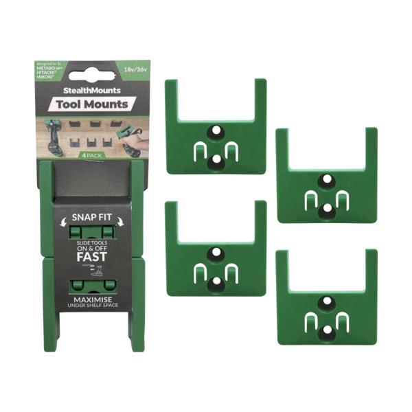 【発売日：2025年05月21日】特長●Hikoki/Metabo HPT/Hitachi 18v用（14.4V、36Vにも対応）のツールマウント（ホルダー）です。●マウントに取り付ける時は” カチっ ”とロックがかかるため、振動や逆さ装着...