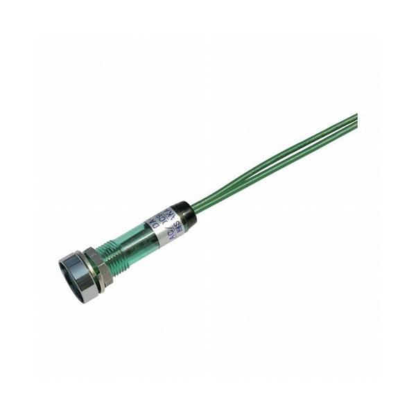 【発売日：2023年09月29日】【商品スペック】特長●抵抗器内蔵の高輝度LED表示灯です。●AC/DC100V用電源にダイレクトに接続出来ます。●パネルカット:φ8.2●発光色:緑●レンズ色:緑●長さ200mmのリード線(UL1430 A...