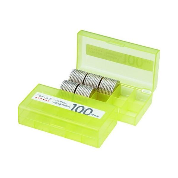 【発売日：2022年06月20日】【商品詳細】●硬貨１０枚ごとに仕切りが付いています。●角型なので取扱いや保管に便利です。●幅(mm)：93●奥行(mm)：52●高さ(mm)：26●硬貨収納枚数：100円 100枚●色：黄材質／仕上●ポリプ...