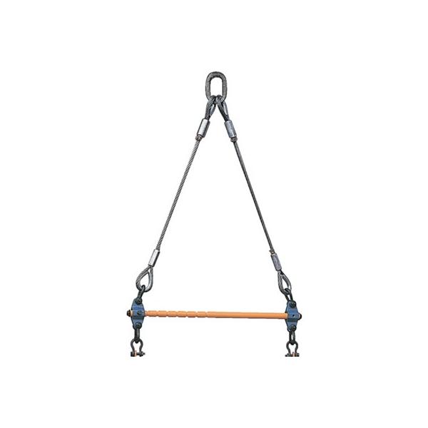 【発売日：2024年04月24日】特長●上部ワイヤロープ・リング付キャパ調整式天秤です。●バランスのよい安全な吊り上げ作業に最適です。●長尺物の吊上げ作業及びバランス保持に便利です。仕様●基本使用荷重(t)：2●スパン位置(mm)：450・...