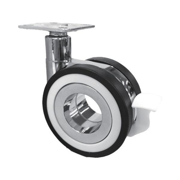 【発売日：2022年06月20日】【商品詳細】●車輪中央部が空洞になっているデザイン性の高いキャスターです。●ほこりなどが溜まりにくい形状にもなっています。●シェルフ箪笥、ワイヤ家具、イス、デザインカートのホイールに使われます。●許容荷重(...