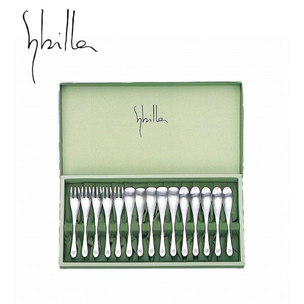 【発売日：2023年11月21日】■商品説明1963年生まれのスペインのマドリッドを本拠地とする女性デザイナーシビラがデザインするカトラリーセット。飽きの来ないシックな見た目と持ち手の花のデザインが魅力的。さじ部分の幅が狭く、上品に食事をと...